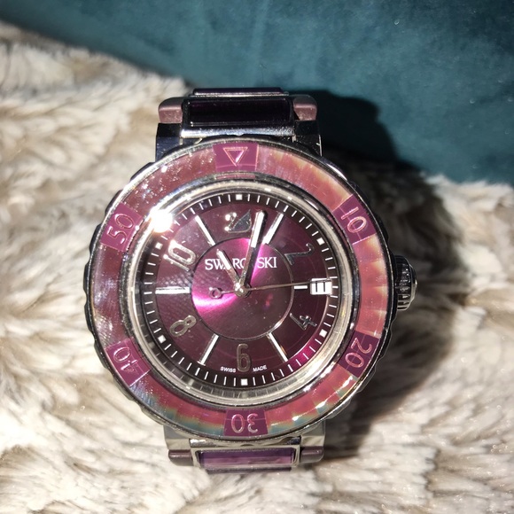 Swarovski | Jewelry | Swarovski Amethyst Watch | Poshmark